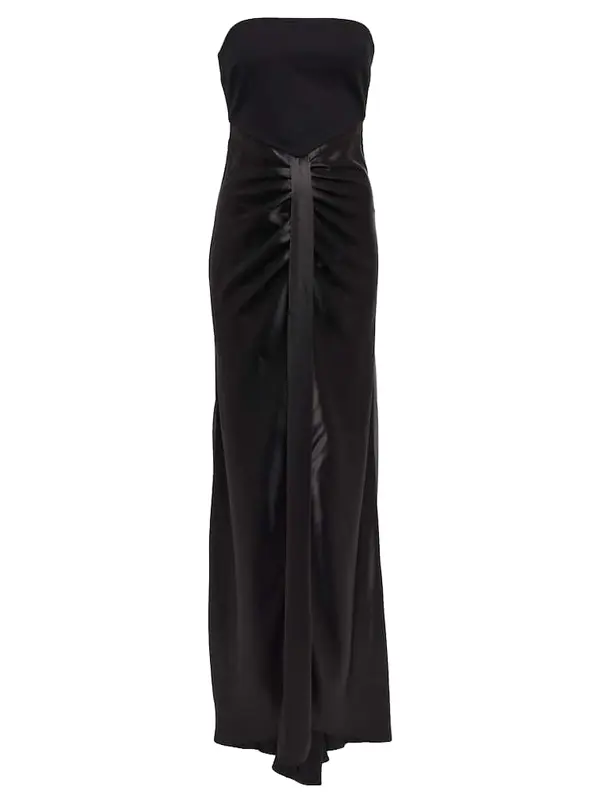 Staud Wayfaring Strapless Maxi Dress - Black
