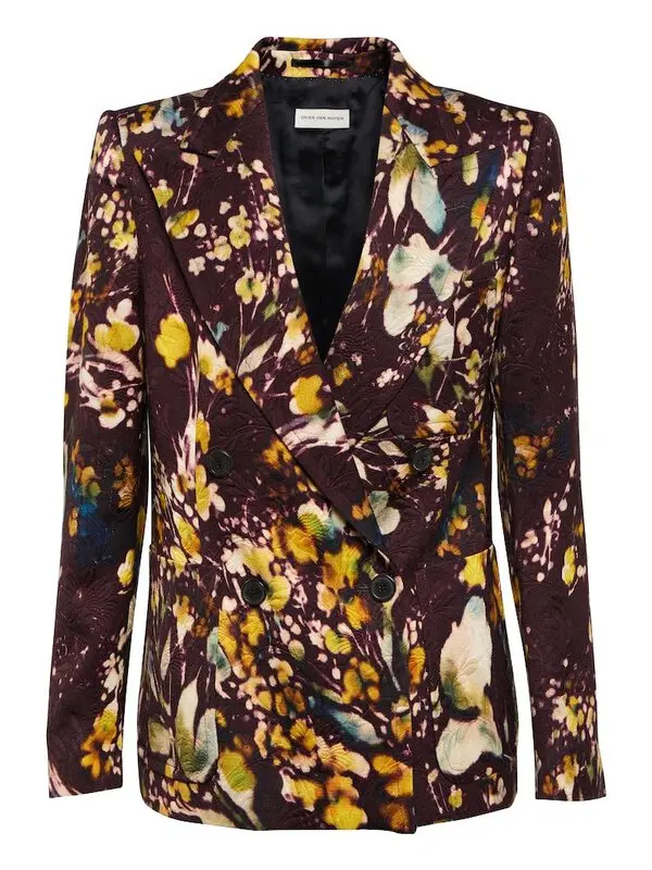 Dries Van Noten Floral Double-breasted Blazer - Multicoloured