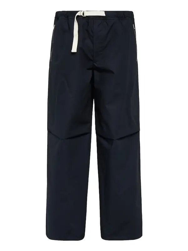 JIL SANDER Zip-off Cotton Trousers - Blue