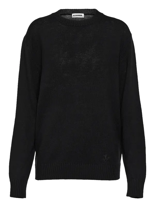 JIL SANDER Wool Sweater - Black