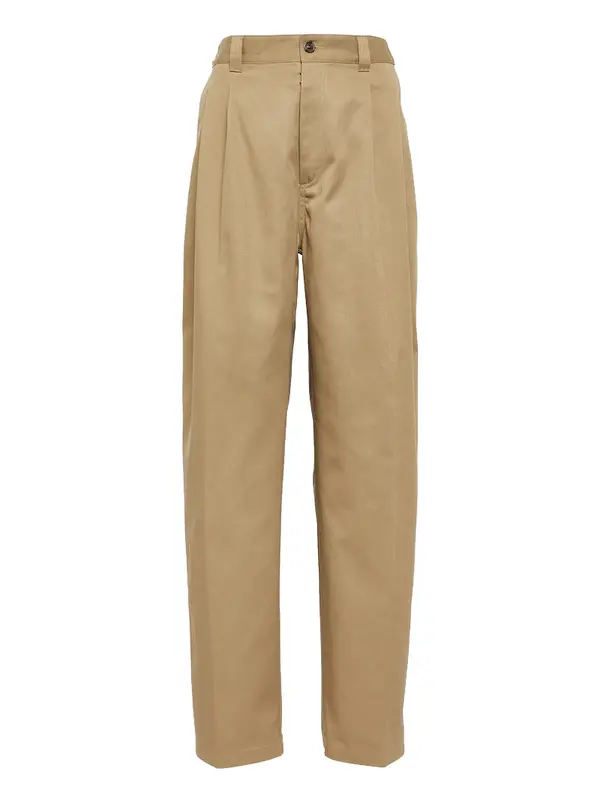MAISON MARGIELA High-rise Wide-leg Pants - Beige