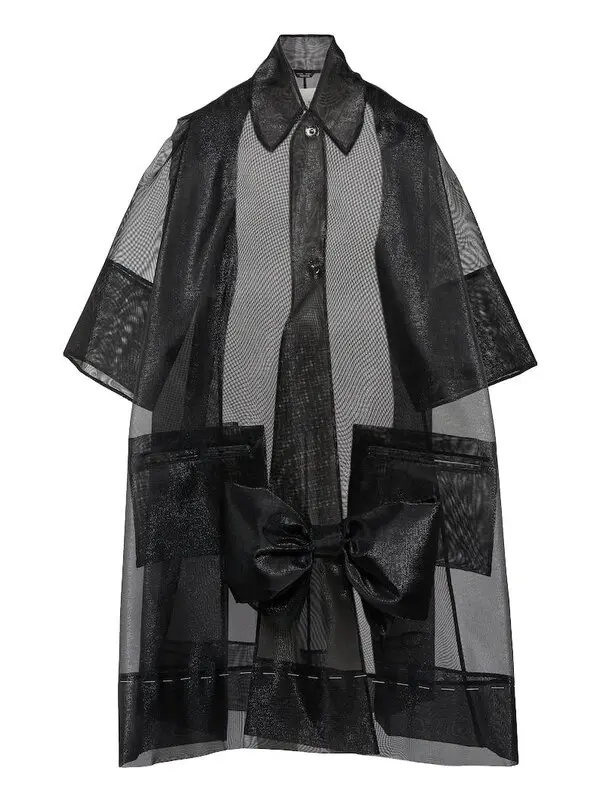MAISON MARGIELA Bow-detail Coat - Black