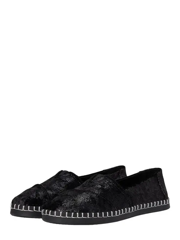 Toms Leather Wrap Slip-on Flats - Black