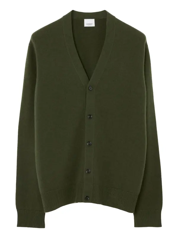 Burberry Ekd-motif Cashmere Cardigan - Green