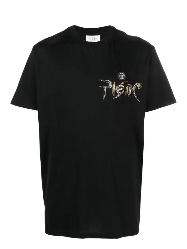Philipp Plein Ss Chrome Round-neck T-shirt - Black