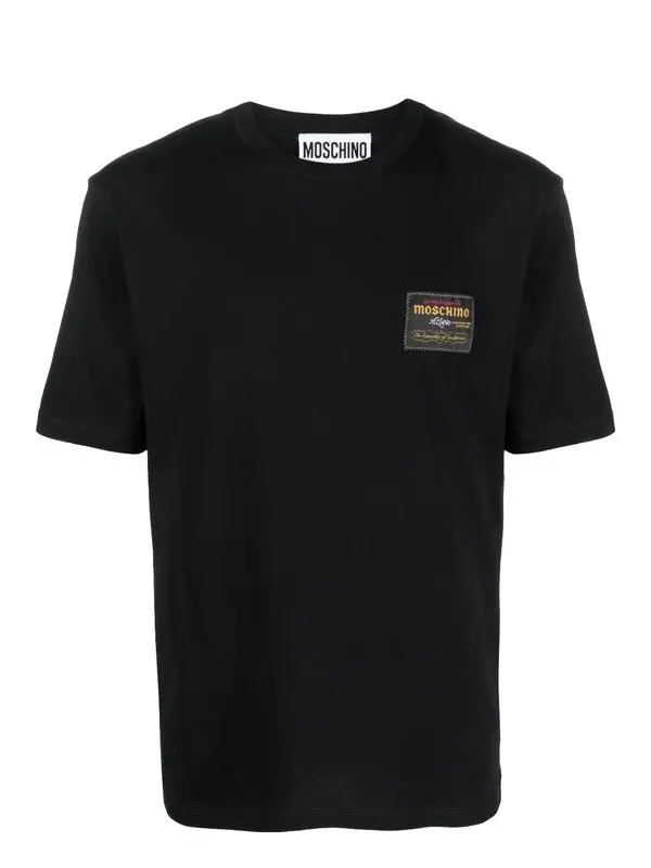 Moschino Logo-appliqué T-shirt - Black