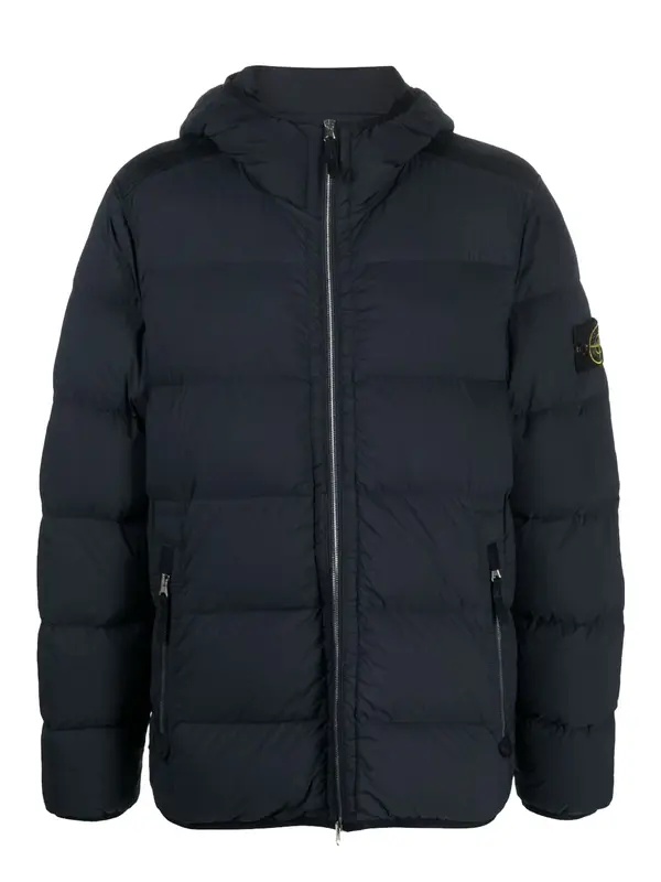 Stone Island Seamless Tunnel Down-tc Hooded Jacket - Blue