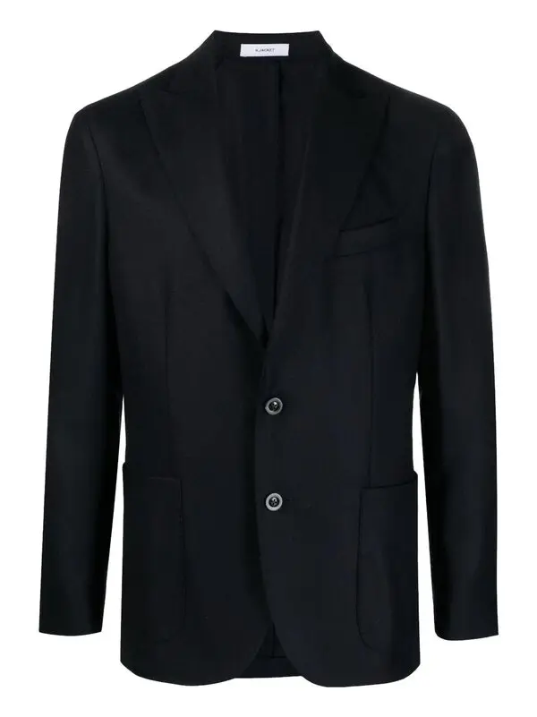 Boglioli Single-breasted Wool Blazer - Blue