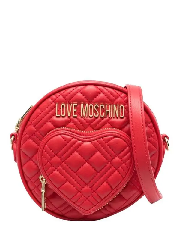 Moschino Circular Quilted Crossbody Bag - Red