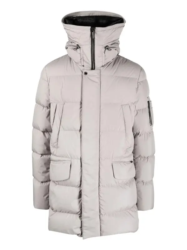 MOORER Zip-up Padded Down Jacket - Grey