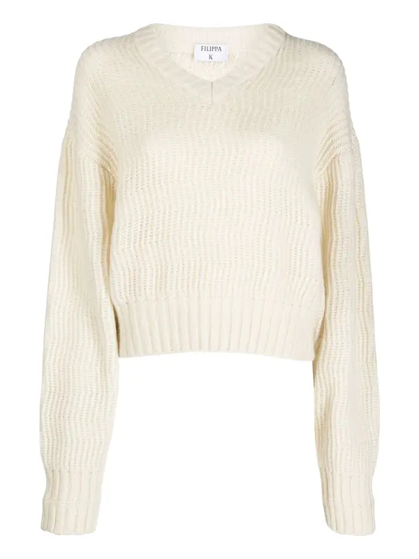 Filippa K Drop-shoulder Chunky-knit Jumper - White
