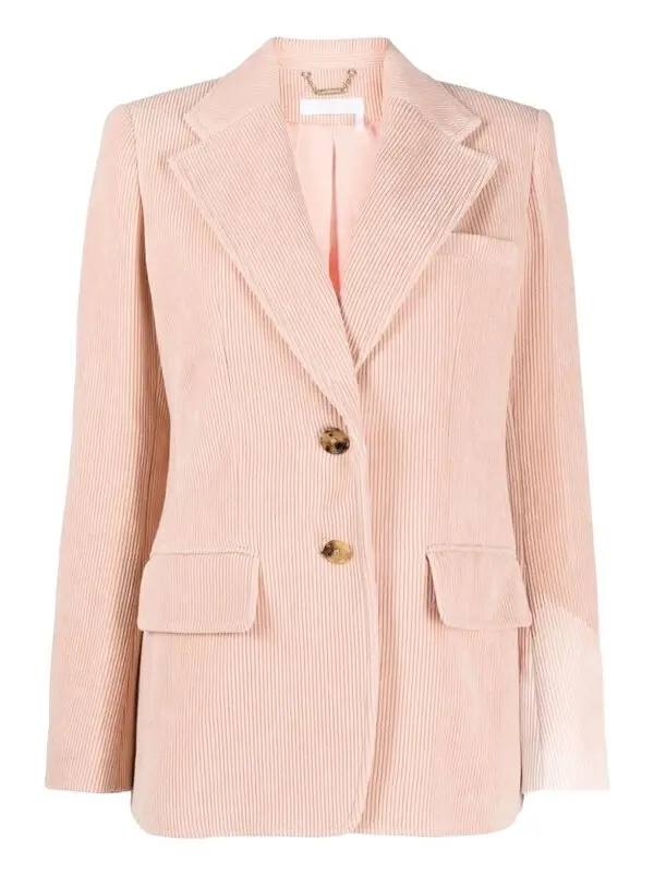 Chloé Single-breasted Corduroy Blazer - Pink