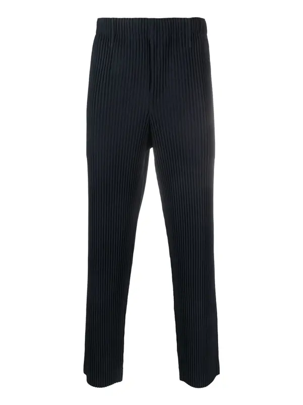 Issey Miyake Straight-leg Pleated Trousers - Blue