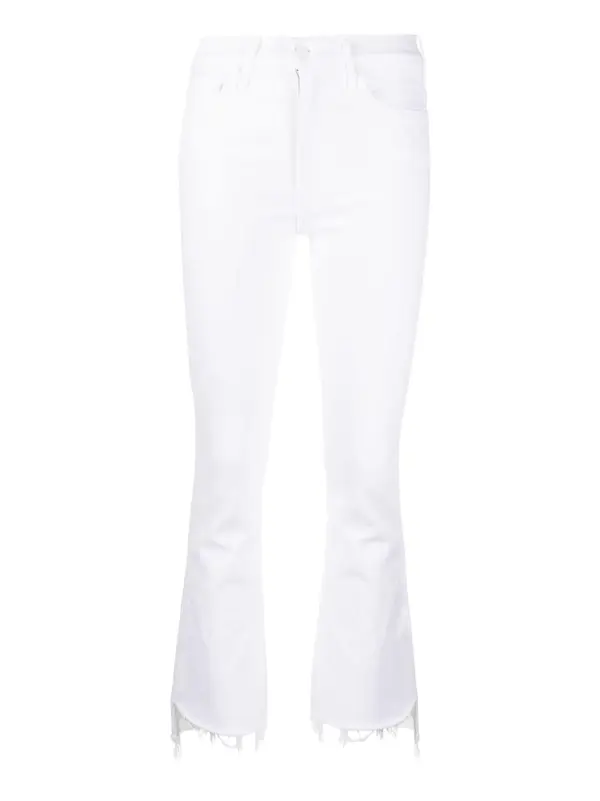 MOTHER The Insider Cropped Jeans - White