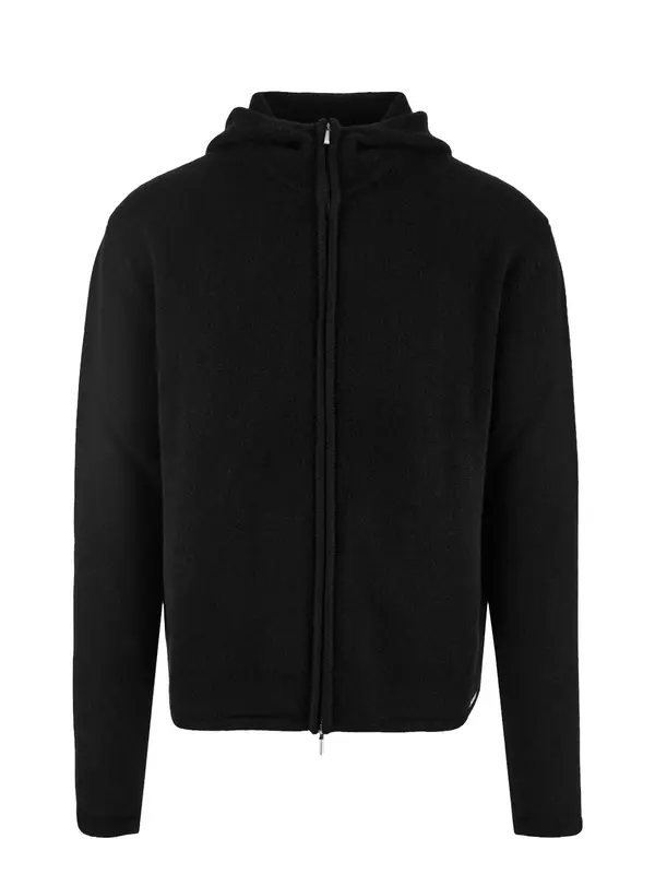 FERRAGAMO Zip-fastening Cashmere Hoodie - Black