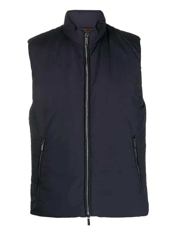 MOORER Sleeveless Down Gilet - Blue