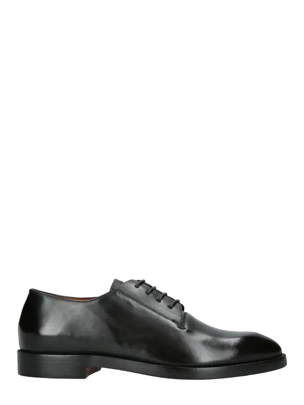 Zegna Leather Torino Derby Shoes - Black