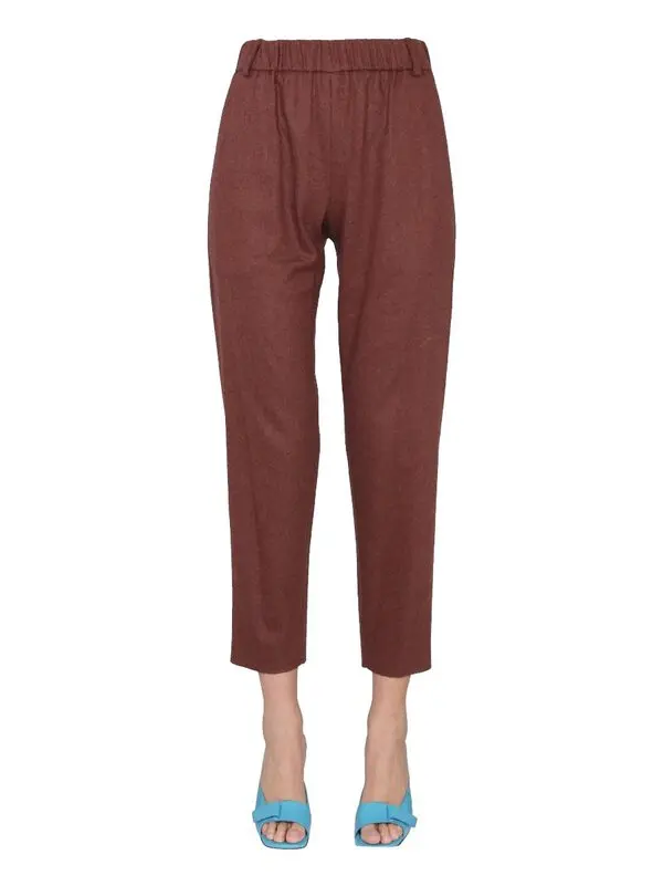 ALYSI Cigarette Pants - Brown