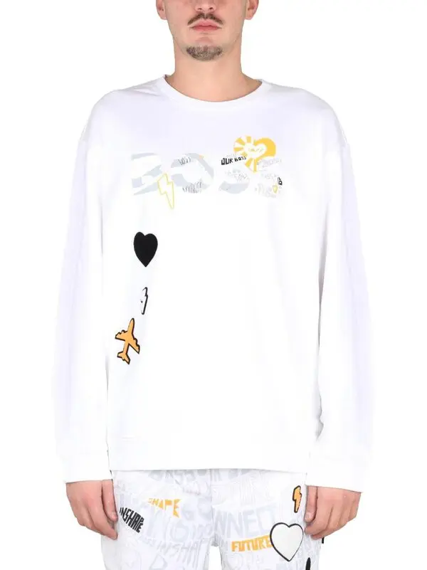 BOSS Salbo Lotus Sweatshirt - White