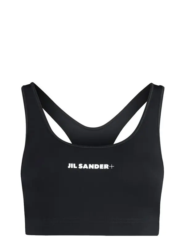JIL SANDER Logo Crop-top - Black