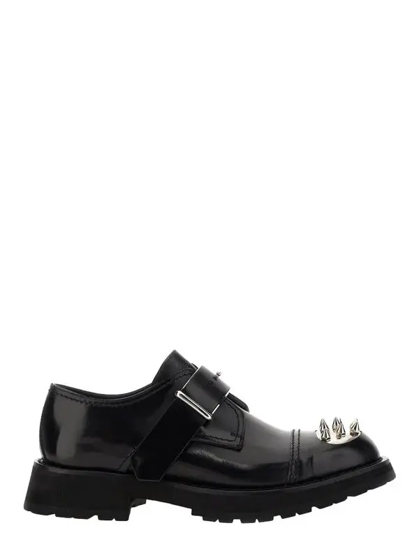 Alexander McQueen Studded Derby Loafer - Black