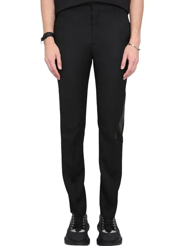Alexander McQueen Virgin Wool Pants - Black