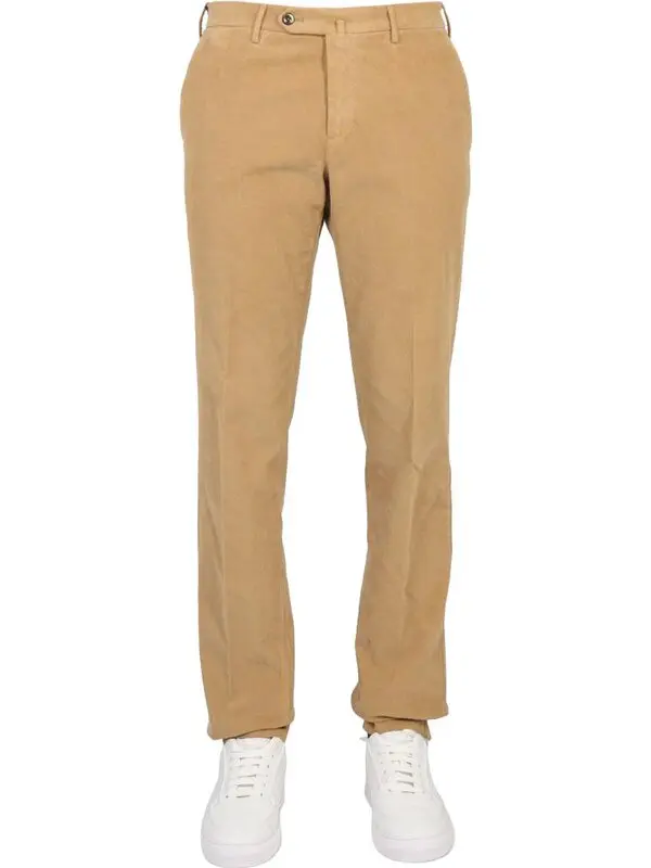 PT TORINO Slim Fit Trousers - Brown