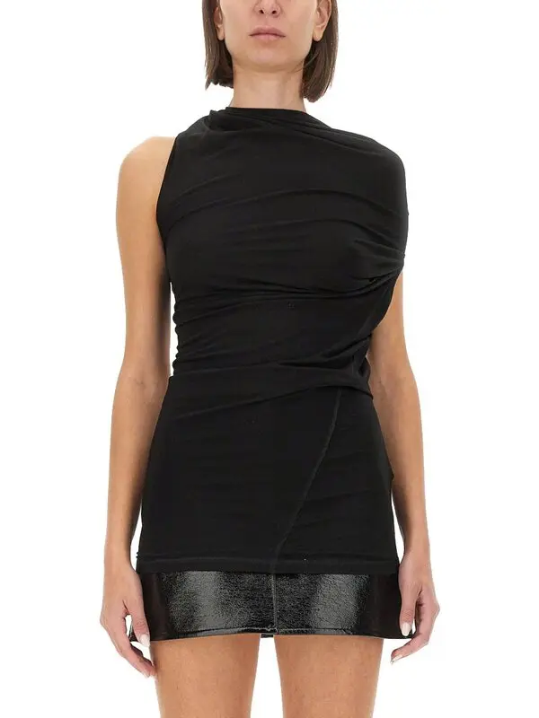 Helmut Lang Draped Top - Black