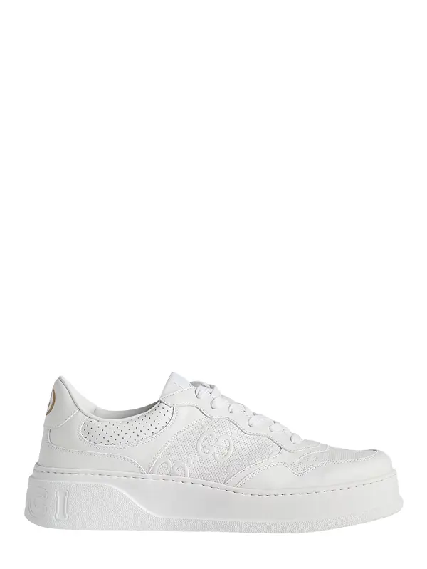 Gucci Gg Embossed Sneakers - White
