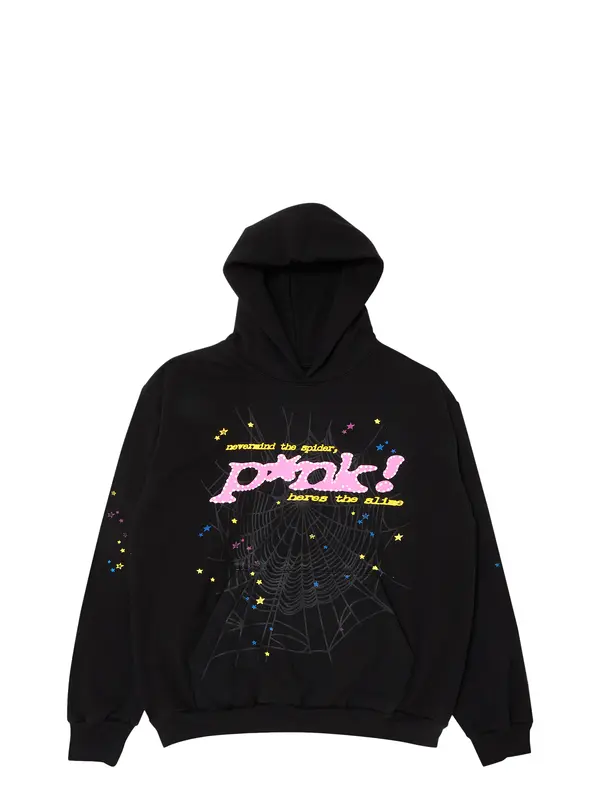 SP5DER P*nk Hoodie - Black
