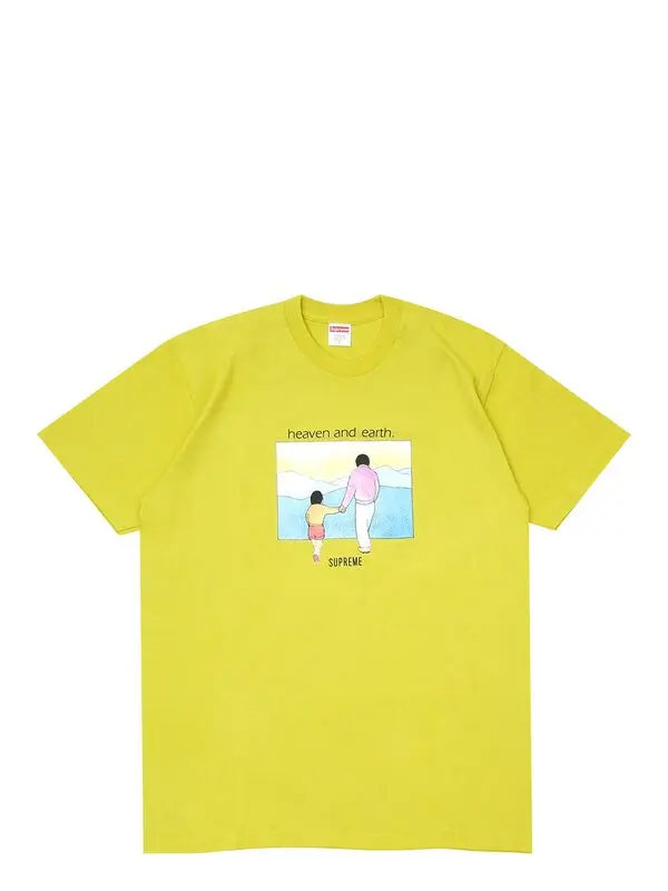 Supreme Heaven And Earth Tee 'sulfur - Yellow