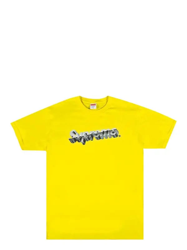 Supreme Chrome Logo Tee - Yellow