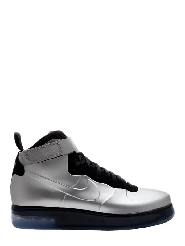 Nike Force 1 Foamposite High Top Sneakers - Silver