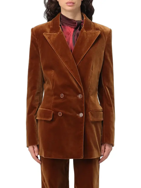 Alberta Ferretti Double-breasted Jacket - Brown
