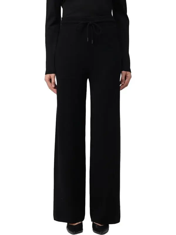 Max Mara Wool And Cashmere Wide Leg Pants - Black