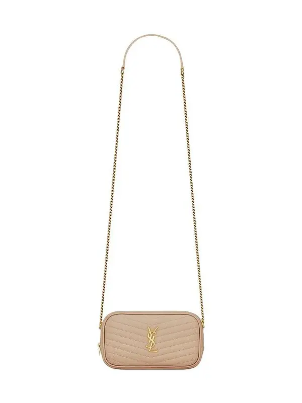 Saint Laurent Lou Crossbody Bag - Dark Beige