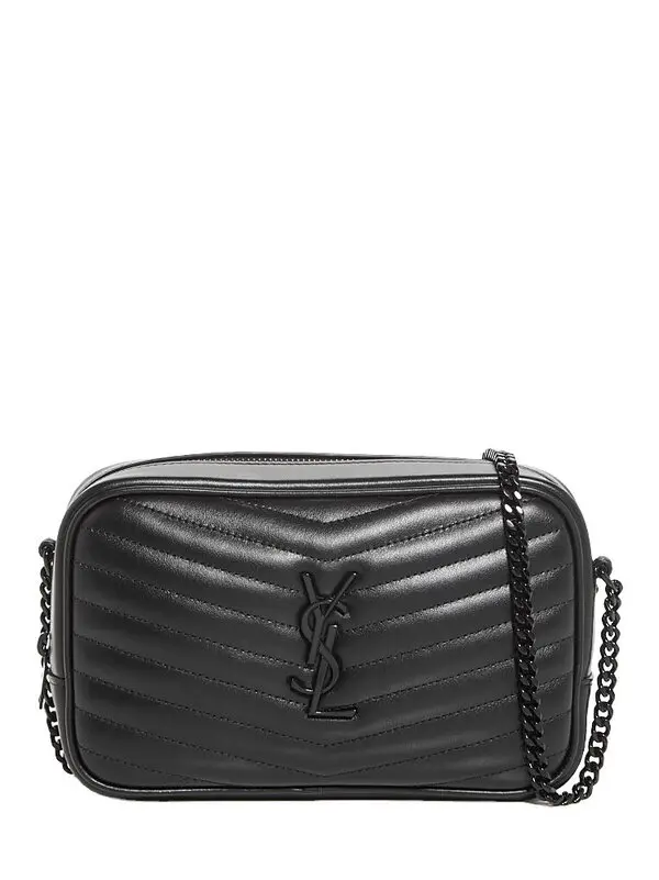 Saint Laurent Lou Crossbody Bag - Nero Shiny Leather/black