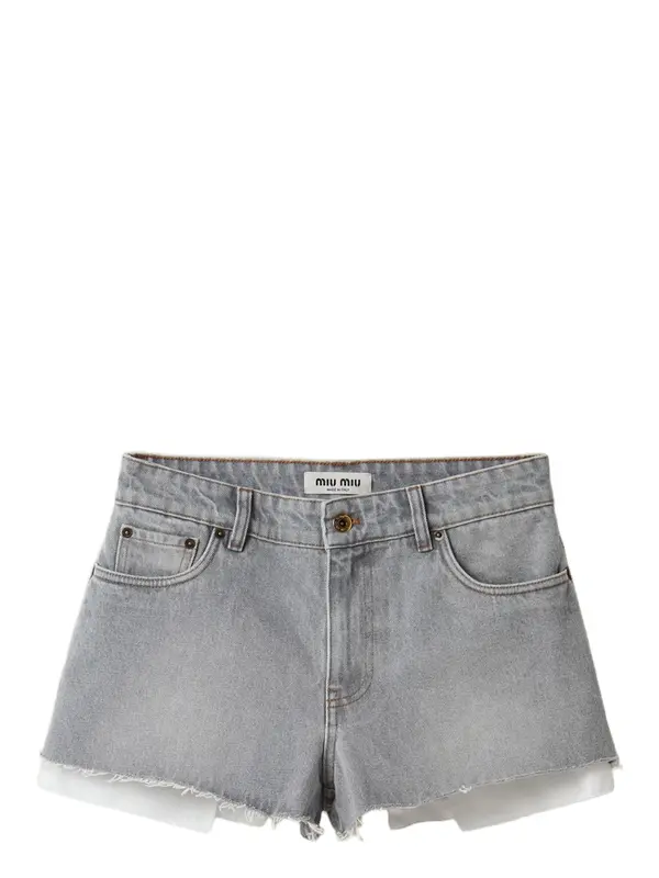 Miu Miu Denim Shorts - Grey