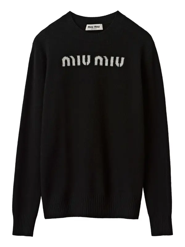 Miu Miu Wool And Cashmere Sweater - Black
