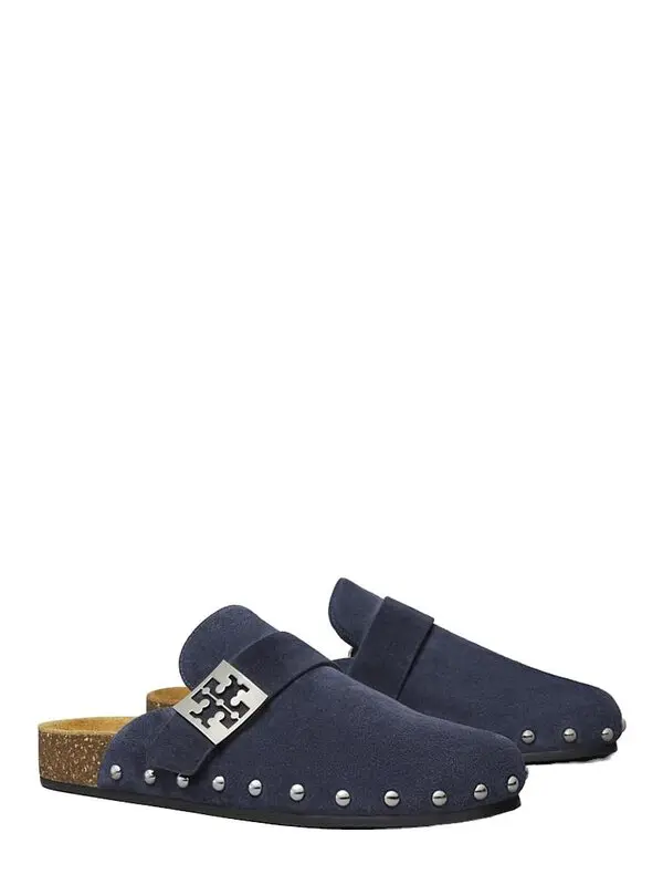 Tory Burch Mellow Studded Mule - New Navy/silver