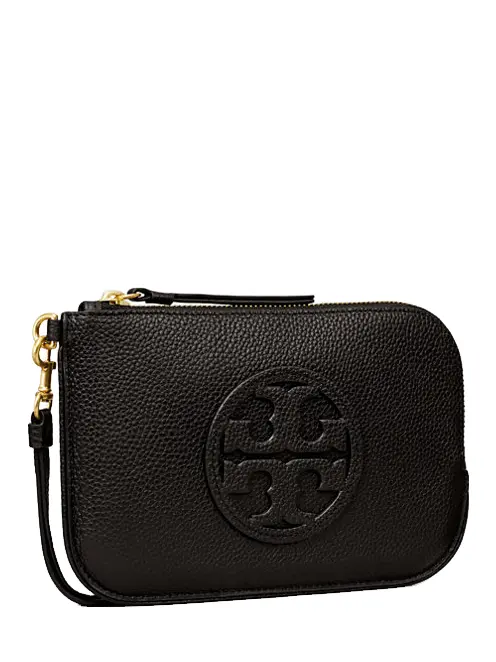 Tory Burch Miller Leather Wristlet - Black