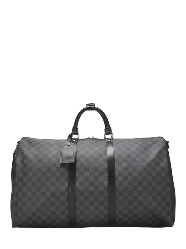 LOUIS VUITTON Damier Graphite Keepall Bandouliere 55 - Black