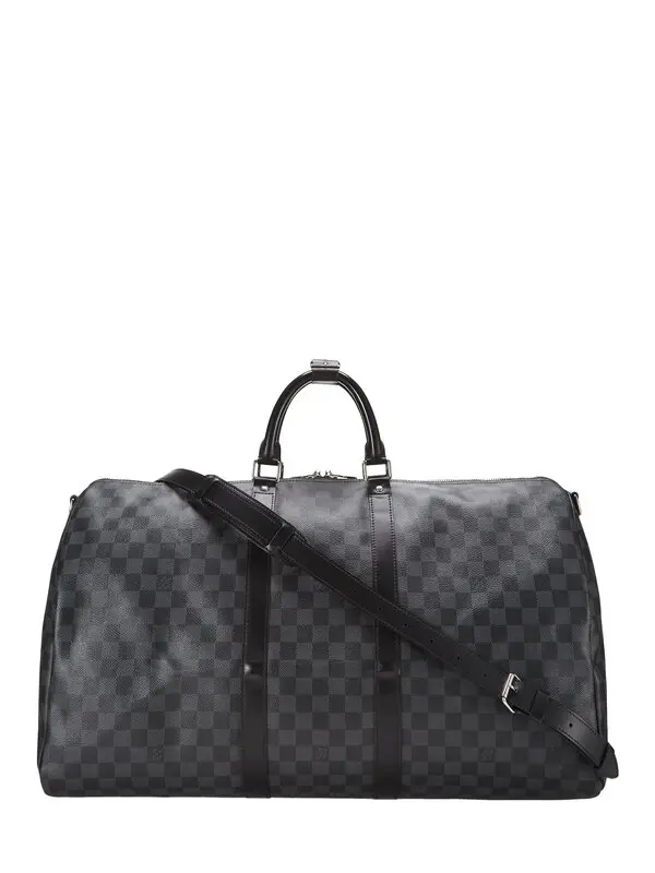 LOUIS VUITTON Damier Graphite Keepall Bandouliere 55 - Black