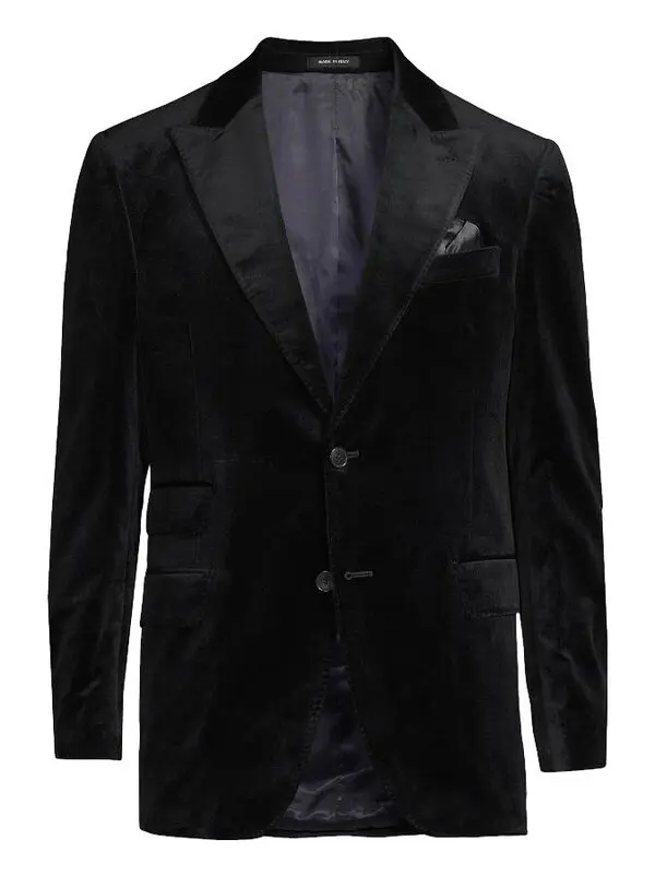 SAKS FIFTH AVENUE Collection Classic Velvet Jacket - Moonless