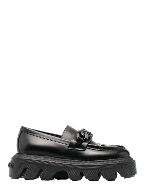 Casadei Leather Loafers - Black