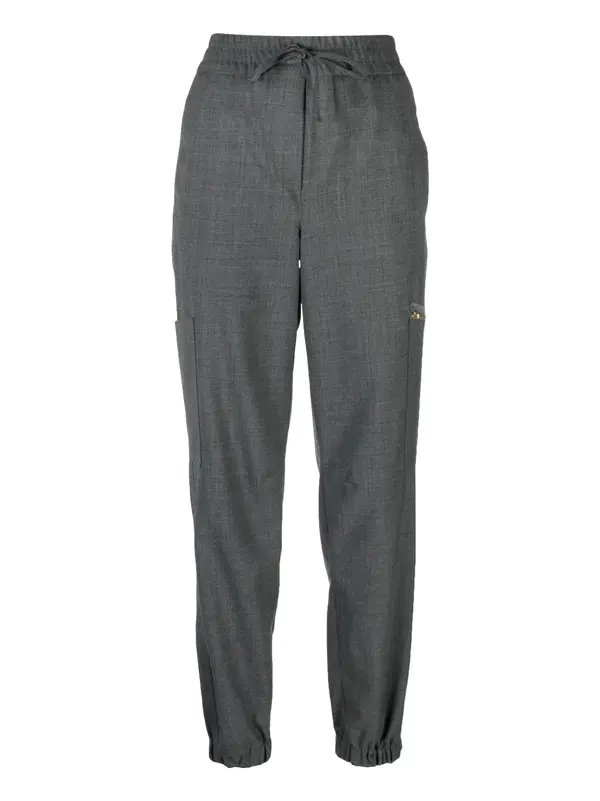 SEMICOUTURE Tapered Drawstring Trousers - Grey