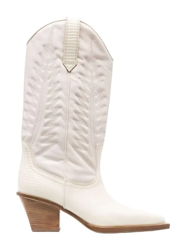 Paris Texas Embroidered Boots - Neutrals