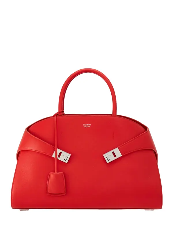 FERRAGAMO Hug Leather Tote - Red