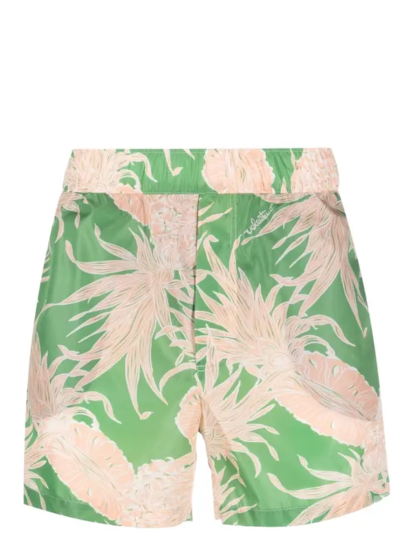 Valentino Garavani Pineapple-print Swim Shorts - Green