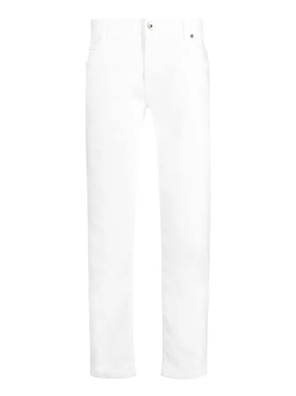 Eleventy Low-rise Tapered Jeans - White